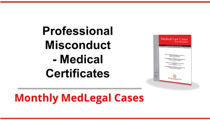 Medical Law Cases - For Doctors